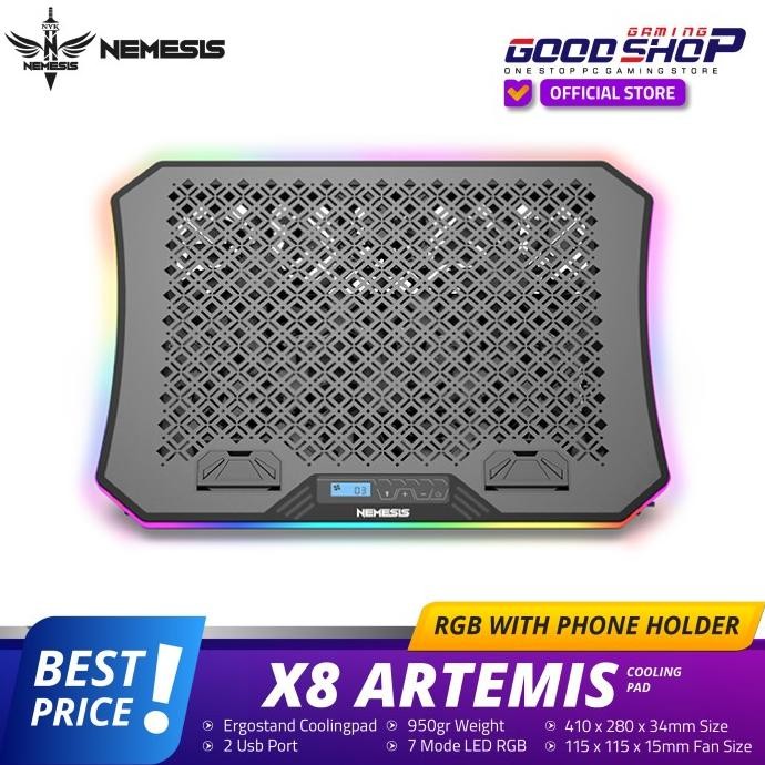 Jual NYK NEMESIS X8 ARTEMIS (RGB WITH PHONE HOLDER) - COOLING PAD ...