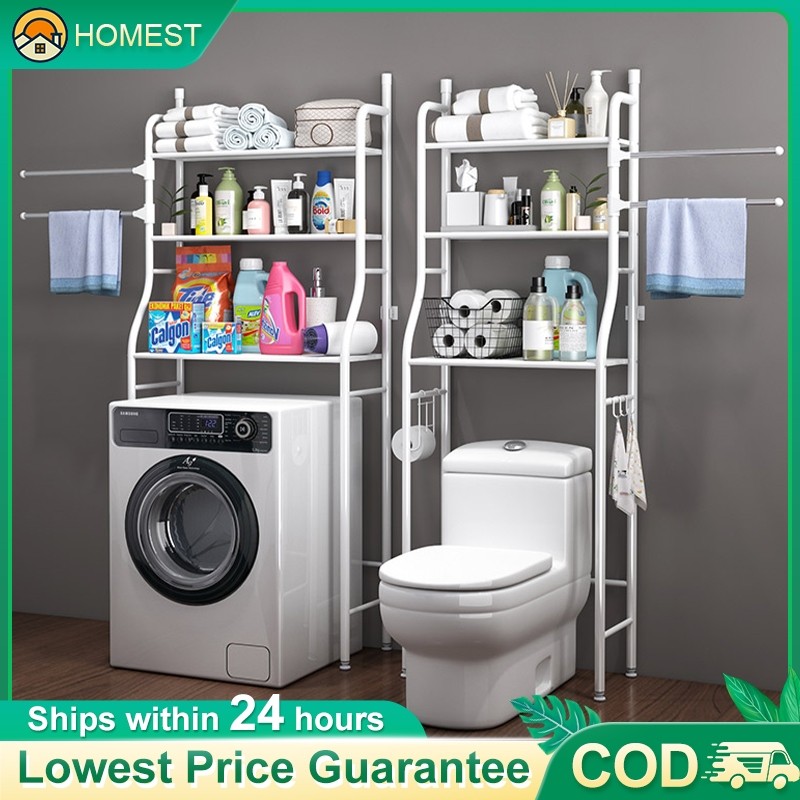 Jual Toilet Rack Washing Bathroom Rack Washing Machine Rack Bathroom ...