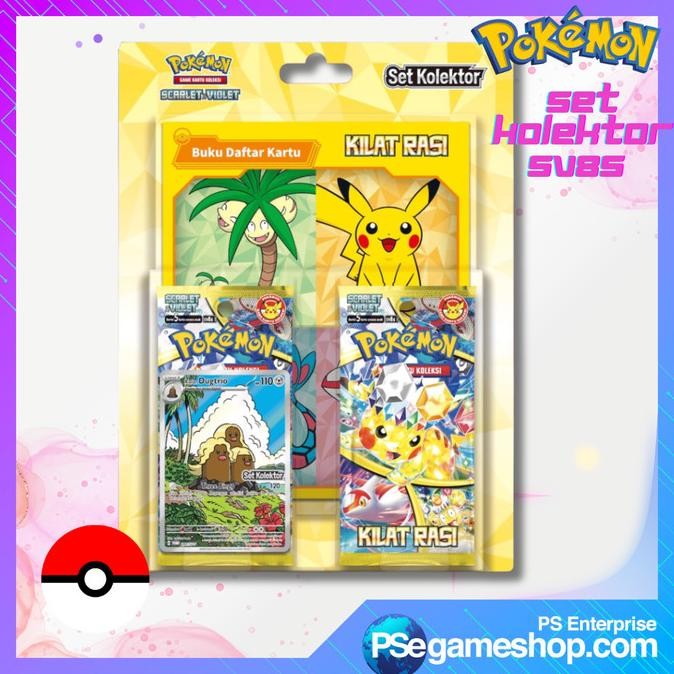 Jual Booster Box Set Kolektor Pikachu Pokemon Indonesia Kilat Rasi Sv8S ...