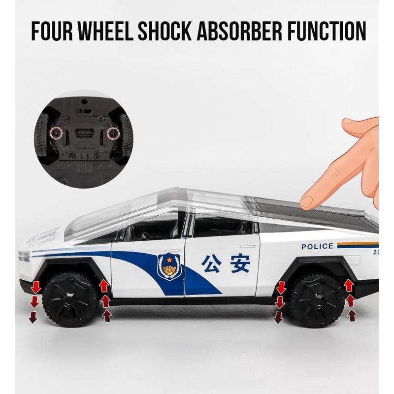 Jual Mobil Model Diecast Tesla Cybertruck Pickup Policy Logam 1:24 ...
