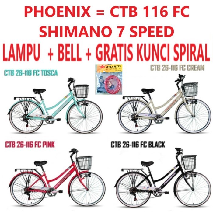 Jual sepeda mini 26 inch phoenix CTB 26 116 mx | Shopee Indonesia