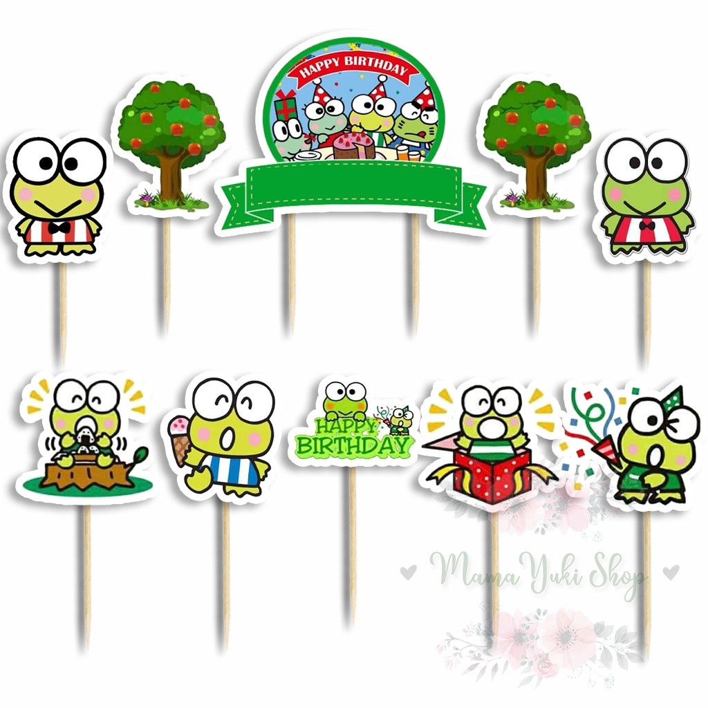 Jual Topper Cake Hiasan Kue Ulang Tahun Anak Motif KEROPPI Kodok Kartun ...