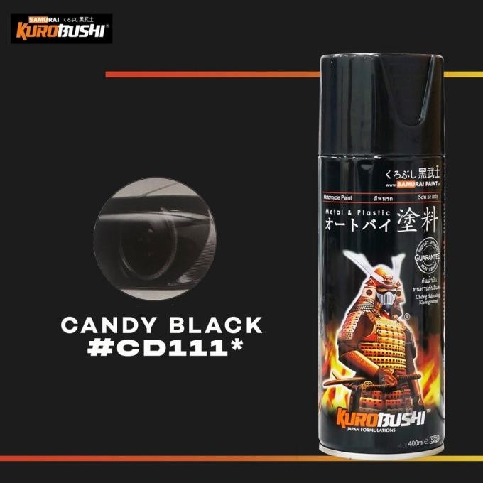Jual SAMURAI PAINT CANDY BLACK CD111 CAT AEROSOL KUALITAS KOMPRESOR ...