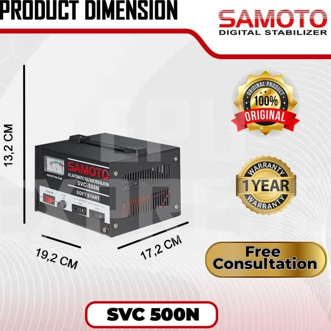 Jual STABILIZER SAMOTO STABILISER 500 VA STAVOL LISTRIK SMT AVR 500VA ...