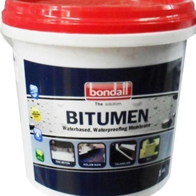 Jual BONDALL BITUMEN+ (PLUS) MEMBRANE CAT WATERPROOFING ANTI BOCOR 1KG ...
