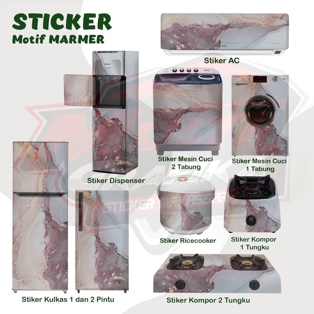 Jual Stiker kulkas kompor mesin cuci pintu tabung Rice Cooker Dispenser ...