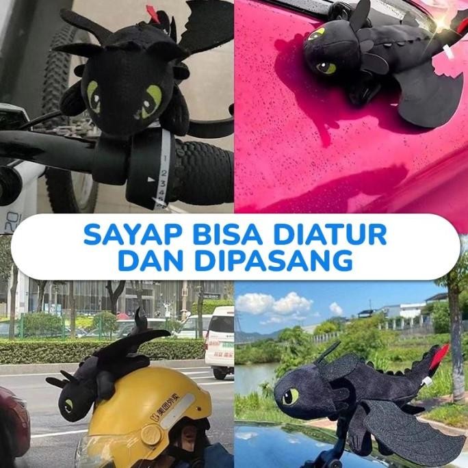 Jual Boneka Toothless Dekorasi Kendaraan Mobil/Motor/Helm Motor Imut ...
