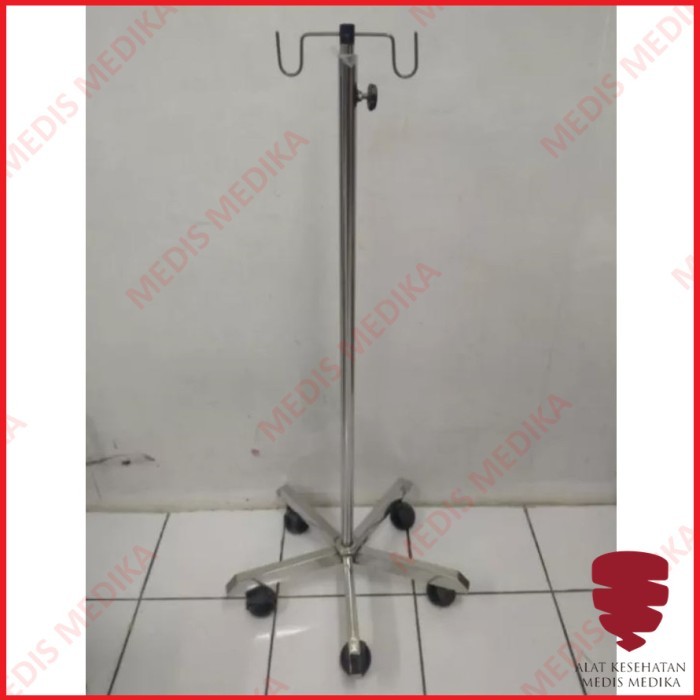 Jual Tiang Infus Kaki 5 Roda Alat Gantungan Rawat Inap Pasien Peralatan ...