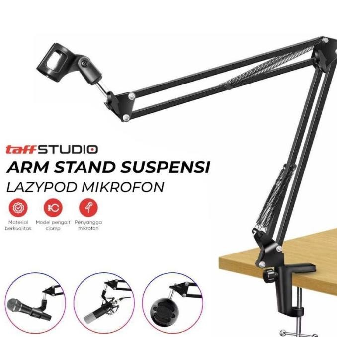 Jual Arm Stand Suspensi Lazypod Mikrofon Holder Mik MIke Microphone ...
