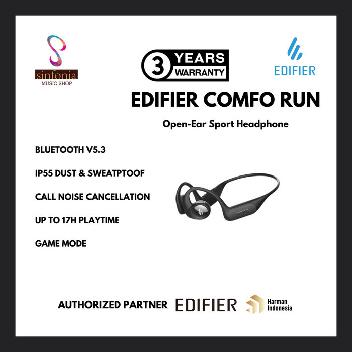 Jual EDIFIER COMFO RUN Open-Ear Sport Headphone | Shopee Indonesia