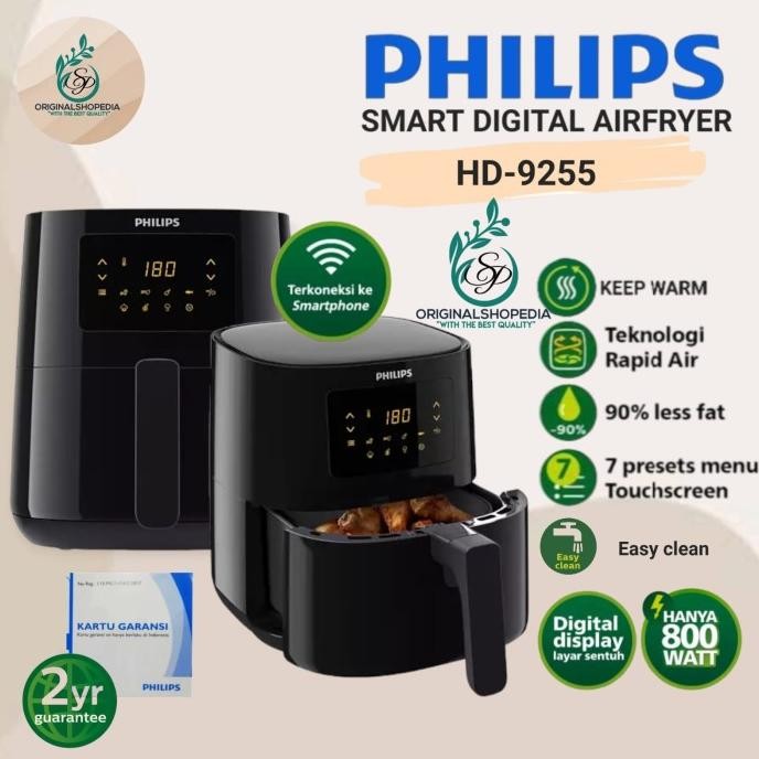Jual Air fryer PHILIPS Airfryer HD9255 Smart airfryer PHILIPS HD 9255 ...
