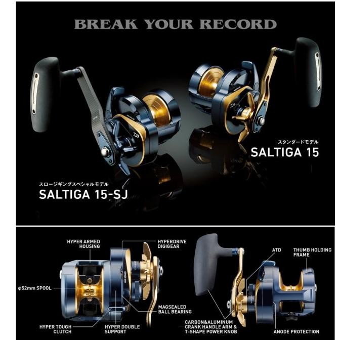 Jual Daiwa Saltiga 15 Model 2022 15H 15HL Over Head OH Reel Pancing Japan | Shopee Indonesia