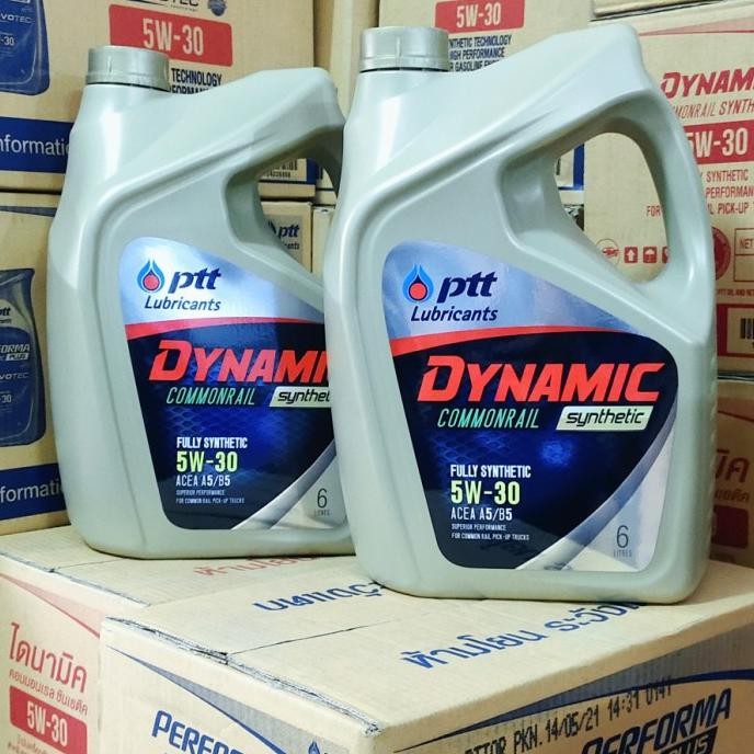 Jual Oli Diesel PTT Lubricants Dynamic Commonrail Synthetic 5W30 6L | Shopee Indonesia