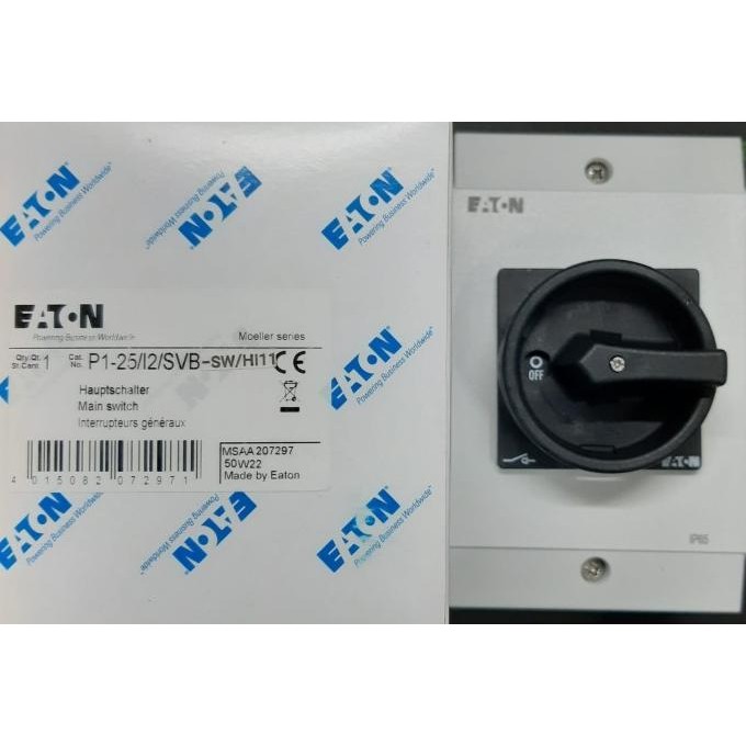 Jual Eaton P1-25/I2/Svb/Hi11 207295 Main Switch 3 Pole 11Kw 25A Aux 1No ...