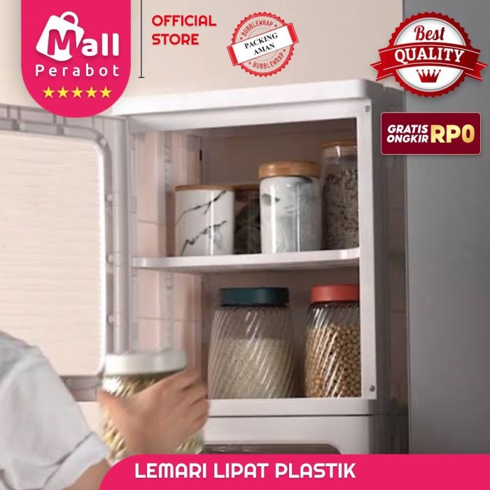 Jual Mall Perabot Lemari Pakaian Lipat Pintu Transparan Box Buku Susun ...