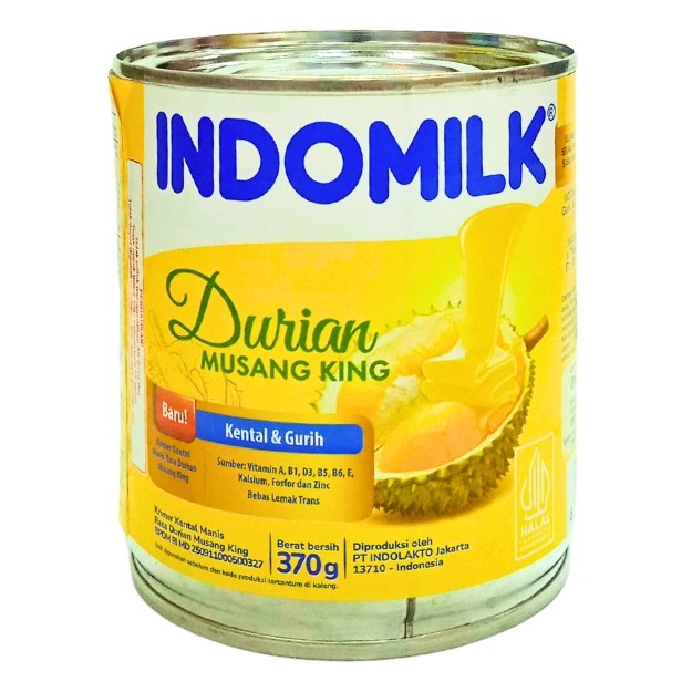 Jual S24546 INDOMILK DURIAN MUSANG KING CAN SUSU KENTAL MANIS 370GR ...