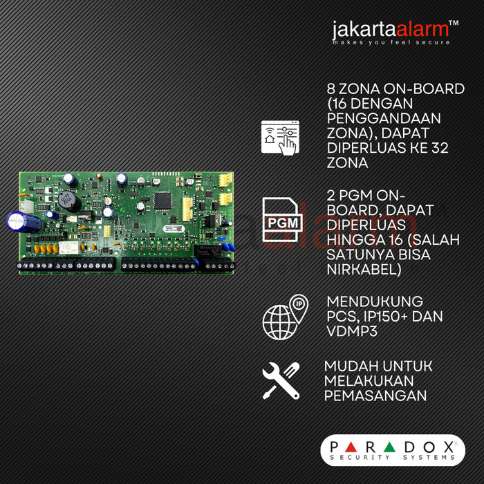 Jual Terbaik Alarm Control Panel 8 Zone Paradox Sp6000 Spectra | Shopee ...