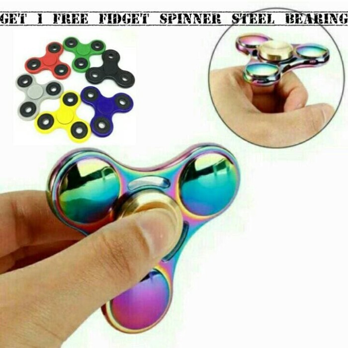 Jual Murah SPINNER RAINBOW FREE FIDGET SPINNER STEEL BEARING Non COD ...