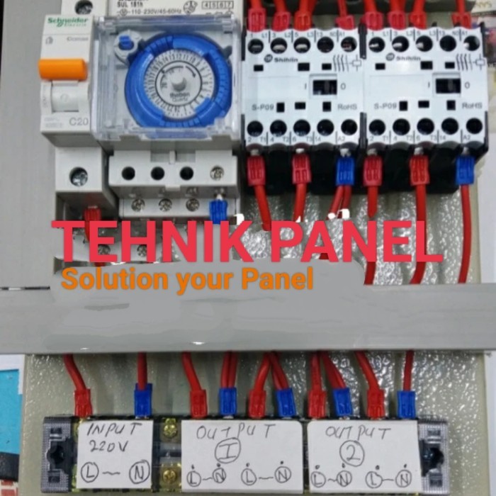Jual Panel Timer + Double Kontaktor/Panel OtomatisTimer Kontaktor | Shopee Indonesia
