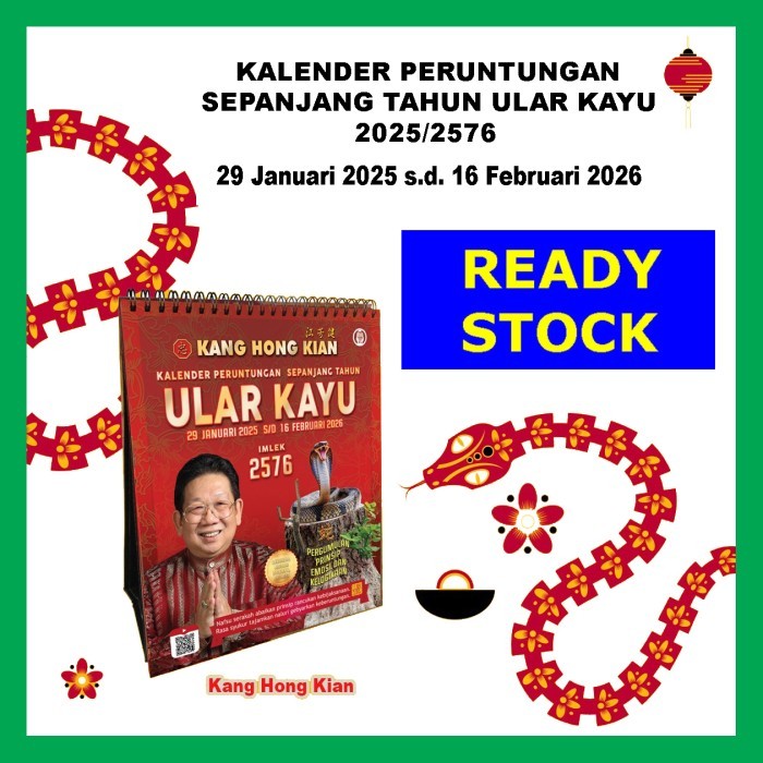 Jual Imlek Kalender Feng Shui Tahun Ular Kayu 2025/Imlek 2576 Kang Hong ...