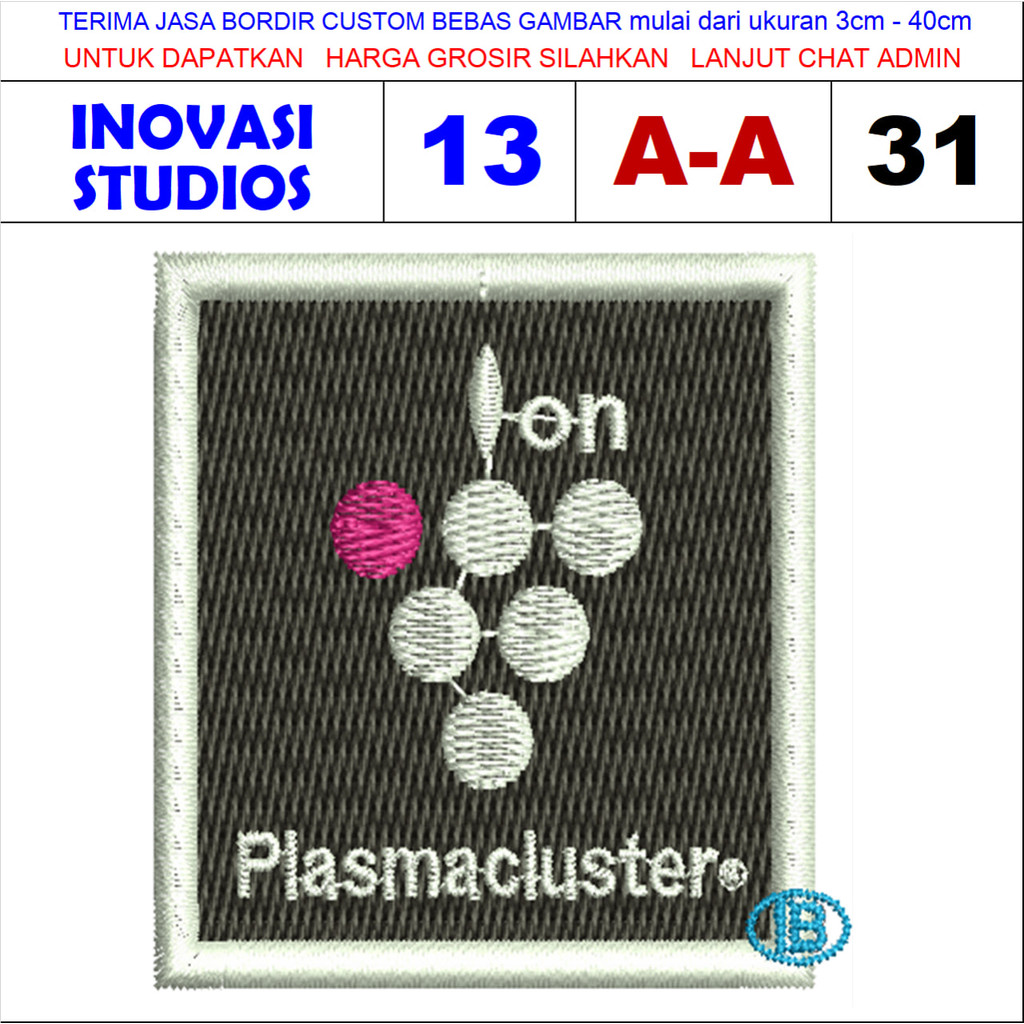 Jual PATCH BORDIR LOGO ION PLASMACLUSTER ( A-A31 ) - IPATCH STUDIOS ...