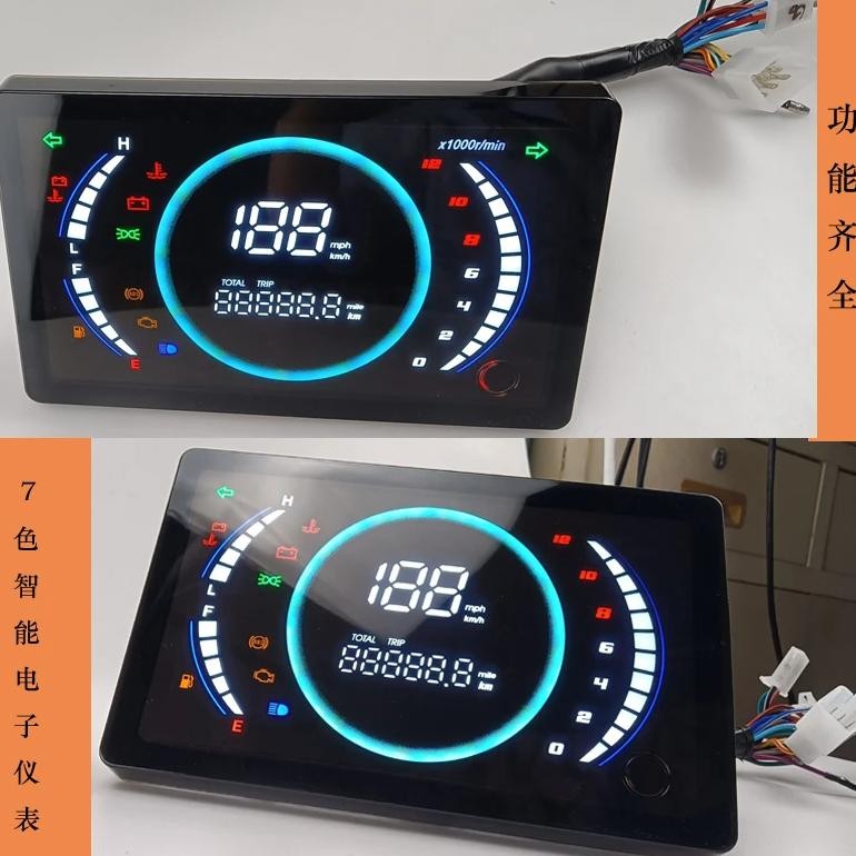 Jual Universal Digital Meter Speedometer Assy Motorcycle Tachometer Rpm ...