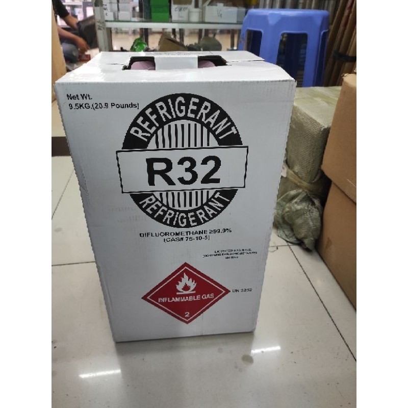 Jual TABUNG GAS IS R32 PREON AC REFRIGERANT 9,5KG TABUNG GEDE | Shopee ...