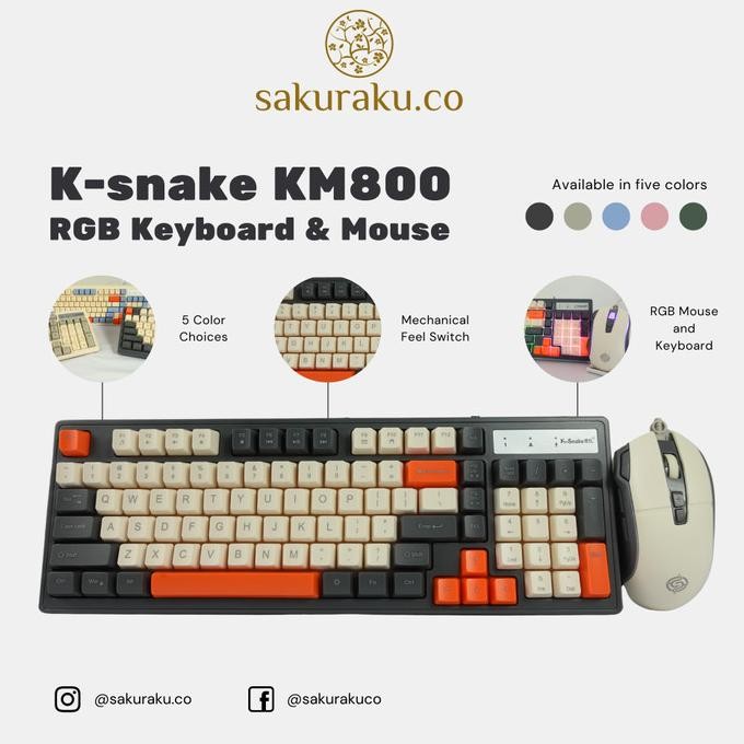 Jual Newseries| KM800 - 98 Keys Gaming Mechanical Feel Keyboard K-Snake ...