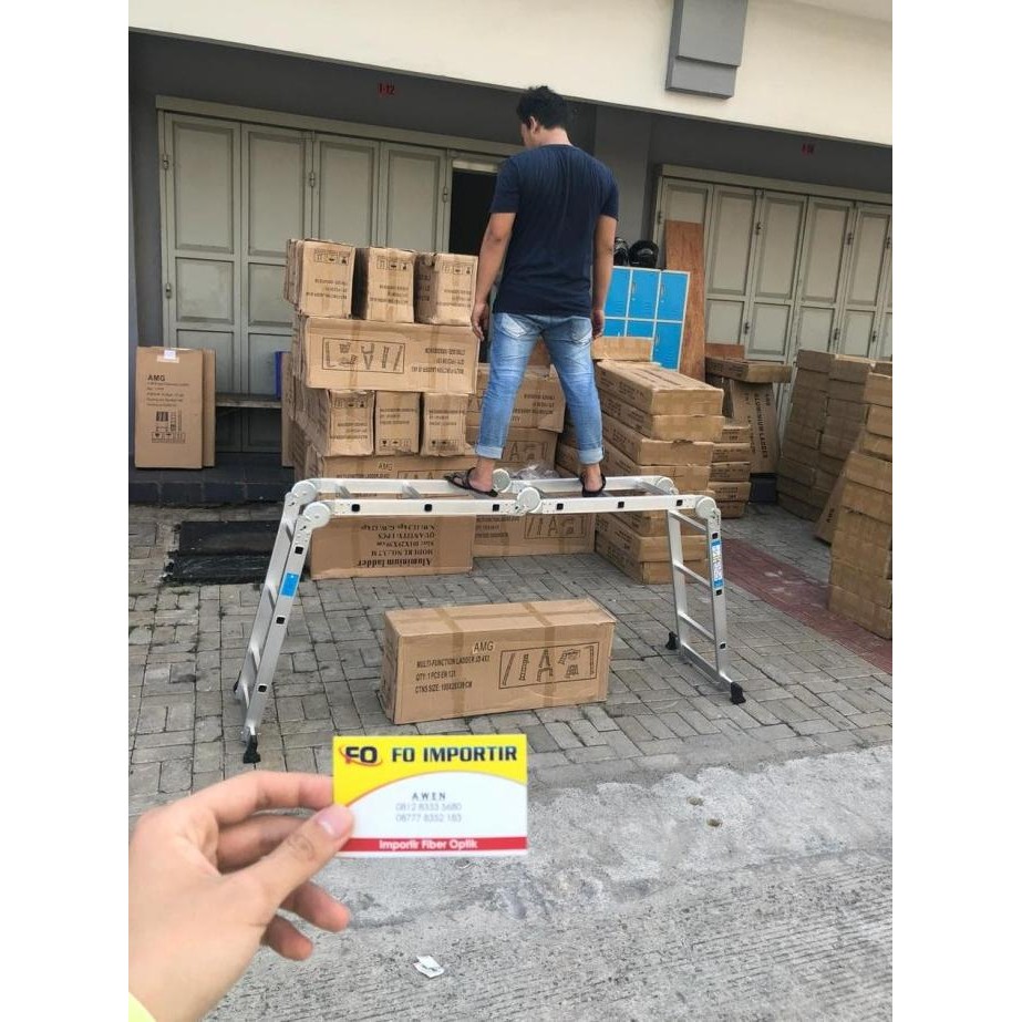 Jual Tersedia Tangga Lipat Multifungsi Amg 3,7 Meter / Tangga Aluminium ...