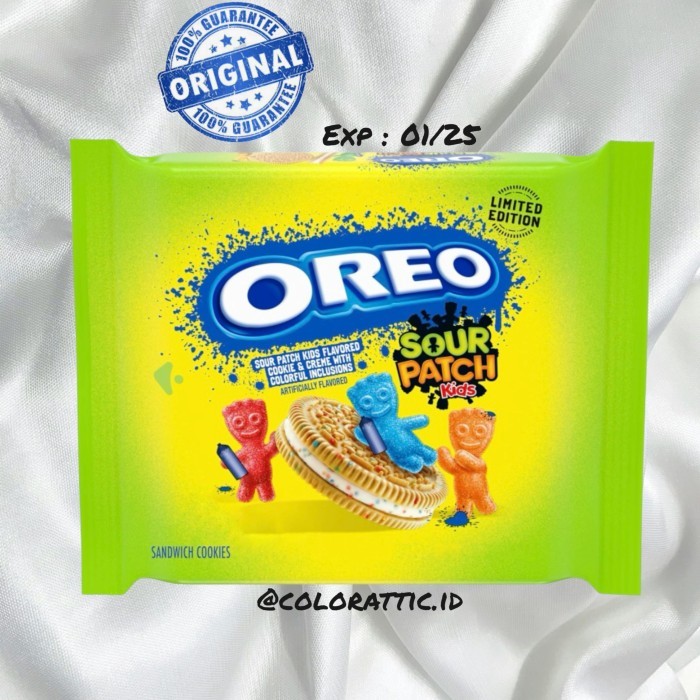 Jual OREO SOUR PATCH KIDS Sandwich Cookies, Limited Edition, 10.68 oz ...