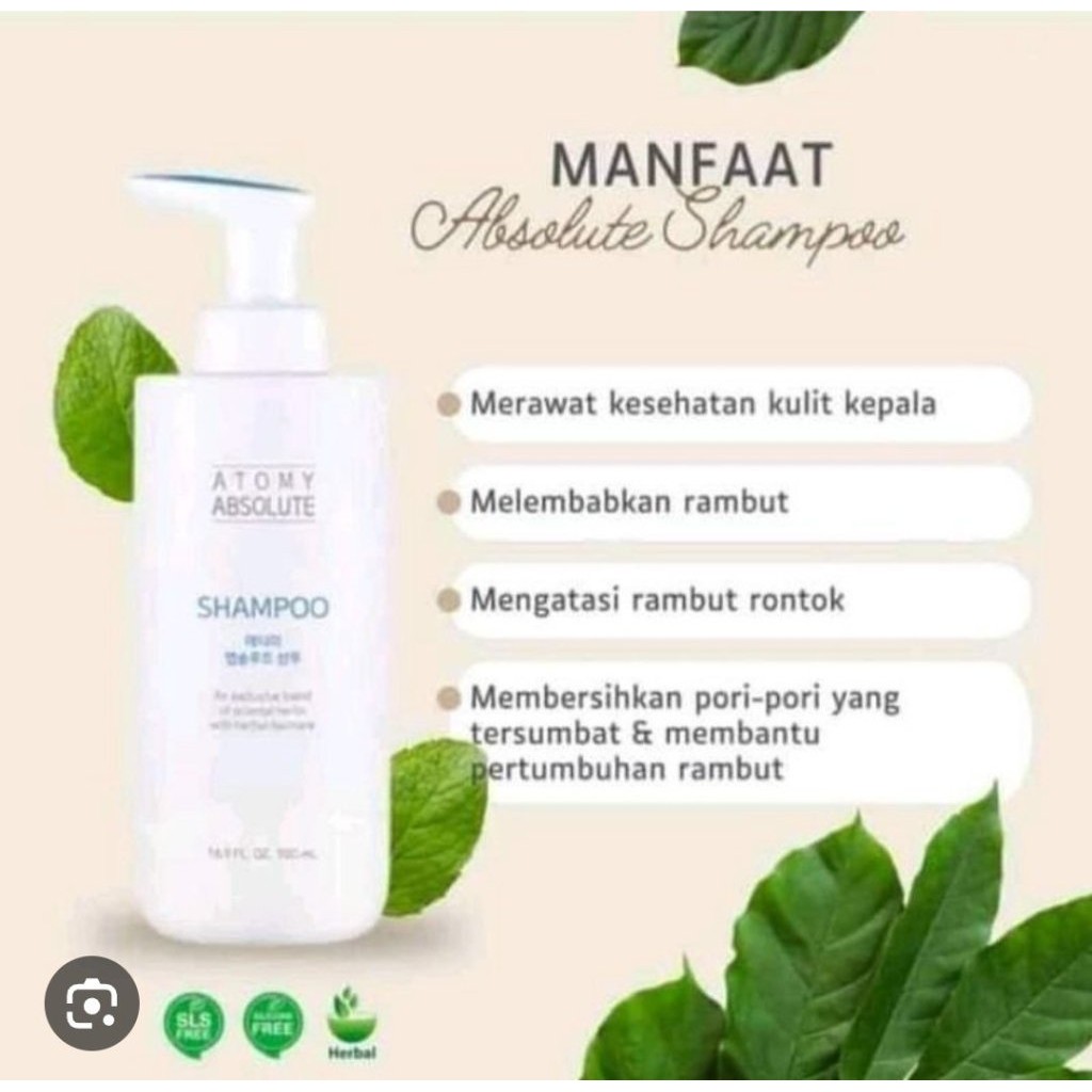 Jual Atomy Absolute Shampoo Tumbuh Rambut & Bersihin Pori tersumbat ...