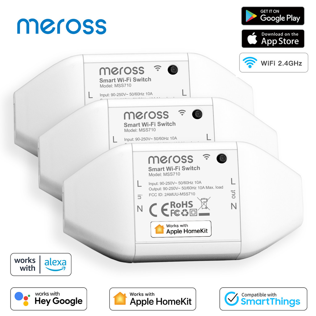 Jual Meross HomeKit Smart WiFi Switch, Smart DIY Switch, Works | Shopee ...