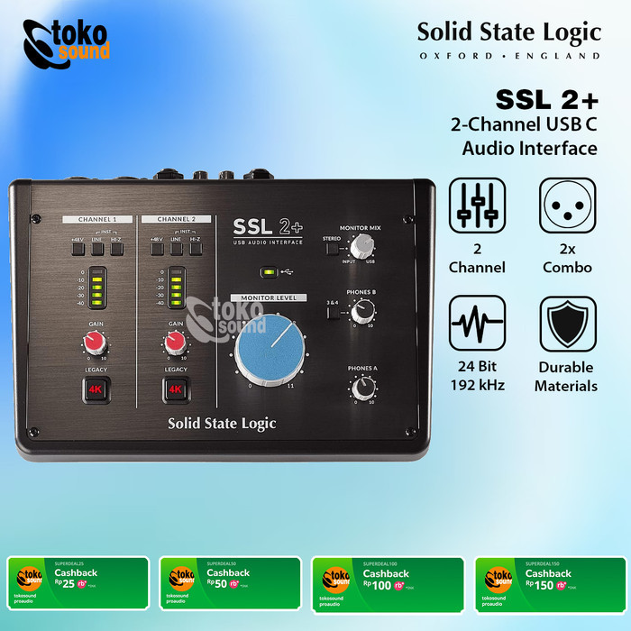 Jual Solid State Logic SSL2+ SSL 2 Plus - Professional USB Audio ...