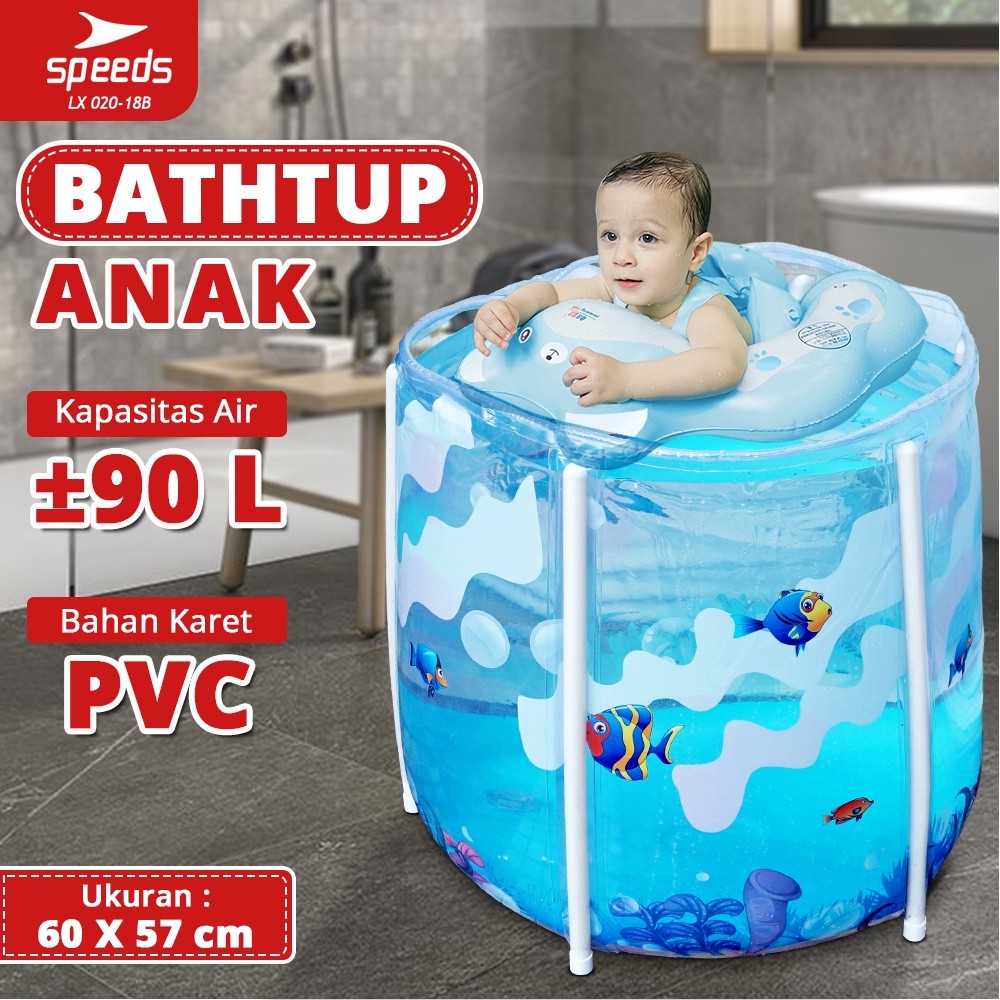 Jual SPEEDS Bathtub Lipat Anak Portable Folding Barrel Bak Mandi Cuci ...
