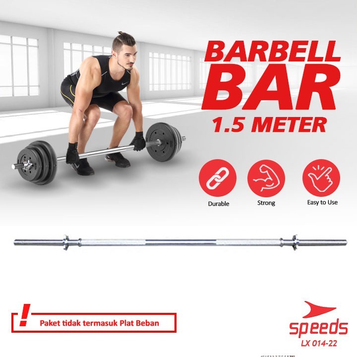 Jual SPEEDS STICK BARBEL 150cm STICK DUMBELL CHROME BAR Fitness/Gym ...