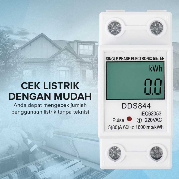 Jual Meteran Listrik Digital Din Rail Kwh Meter Single-Phase 220 V - Dds844 Se01 | Shopee Indonesia