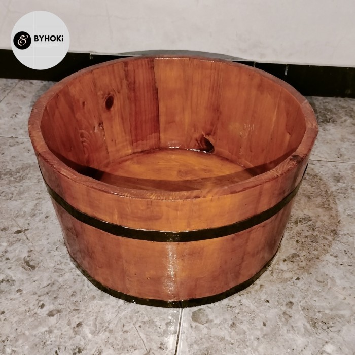 Jual Embar spa kayu jati belanda /ember spa kayu / Baki T20xD40 | Shopee Indonesia