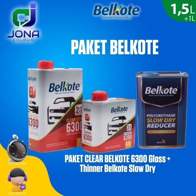 Jual PAKET CLEAR BELKOTE 6300 Gloss 1,5L + Thinner Belkote Slow Dry ...