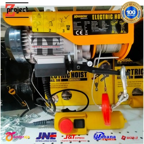Jual KRISBOW mesin derek katrol elektrik wire hoist reel electric 300 ...