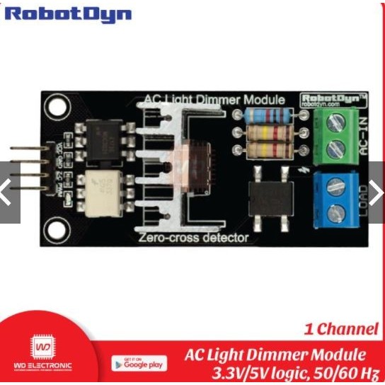 Jual DIMMER AC LIGHT MODULE 1 CHANNEL 3.3V 5V 220V 110V ROBOTDYN AC LIGHT D | Shopee Indonesia