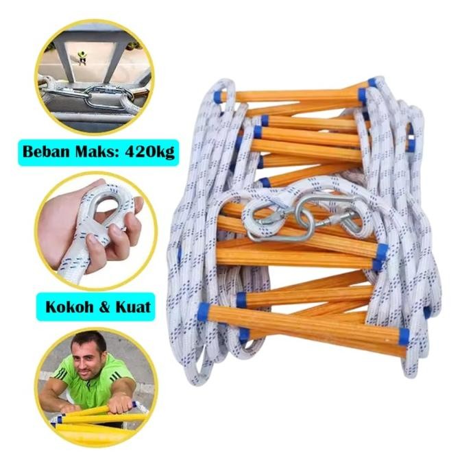 Jual Spesial Tangga Tali Kapal Gantung Darurat Fire Escape Ladder ...