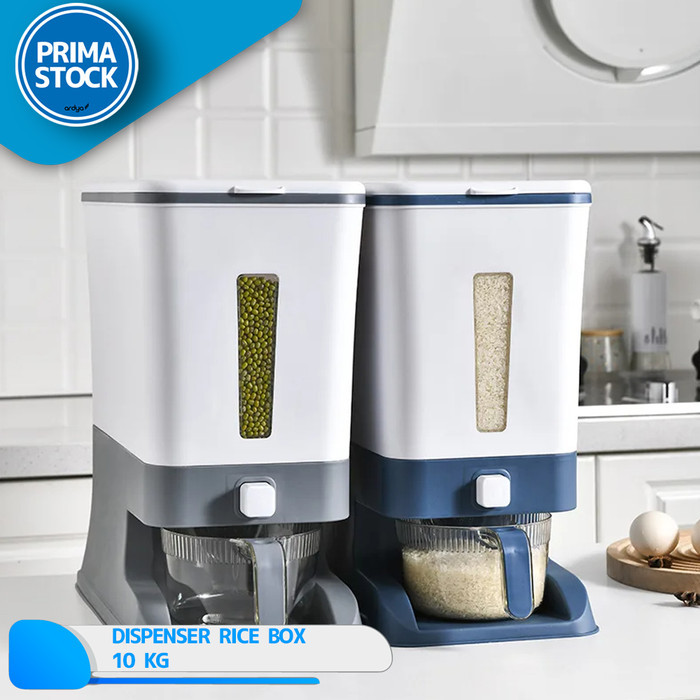 Jual Tempat Beras Rice Box Dispenser 10 Kg Liter Tombol Kran Otomatis ...