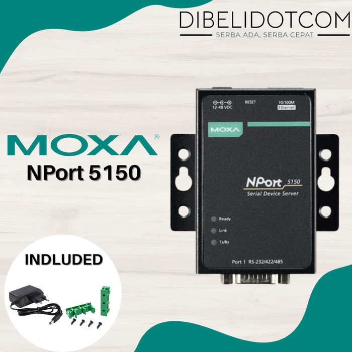 Jual MOXA Serial to Ethernet Converter NPORT 5150 RS232,422,485 1 PORT ...