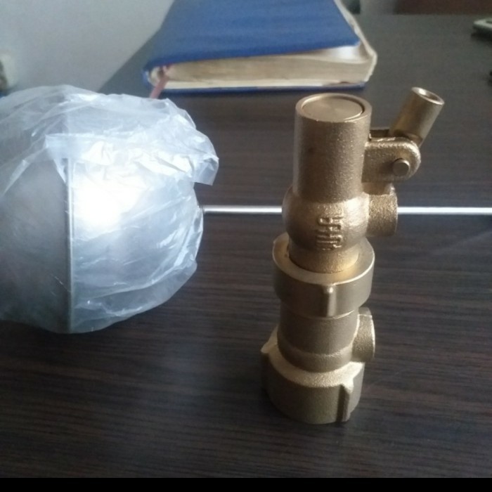 Jual FLOATING VALVE 1 INCH DN 25 MM YUTA BRASS KUNINGAN BOLA STEINLIS ...