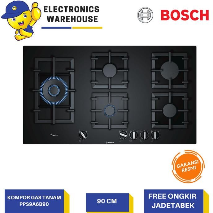 Jual Kompor Gas Tanam Bosch 6 Tungku 90 Cm // Bosch Gas Hob Pps9A6B90 ...