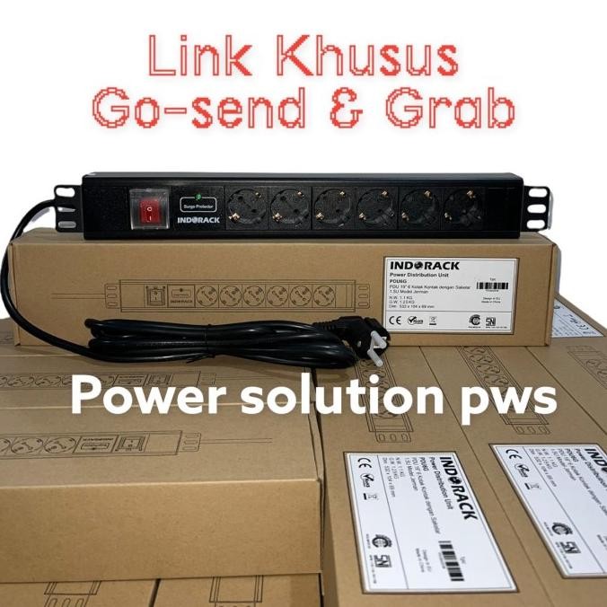Jual PRINDORACK PDU6G Power Distribution Unit 6 Outlet Socket PDU-6G ...