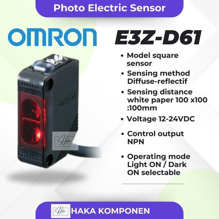 Jual E3Z-D61 omron photo electric sensor sensing 100mm 12-24VDC | Shopee Indonesia