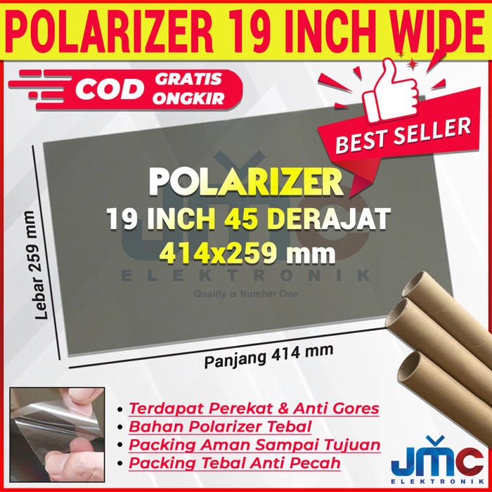 Jual Polaris Polarizer monitor lcd 19inc 45 derajat dimensi wide 414 ...
