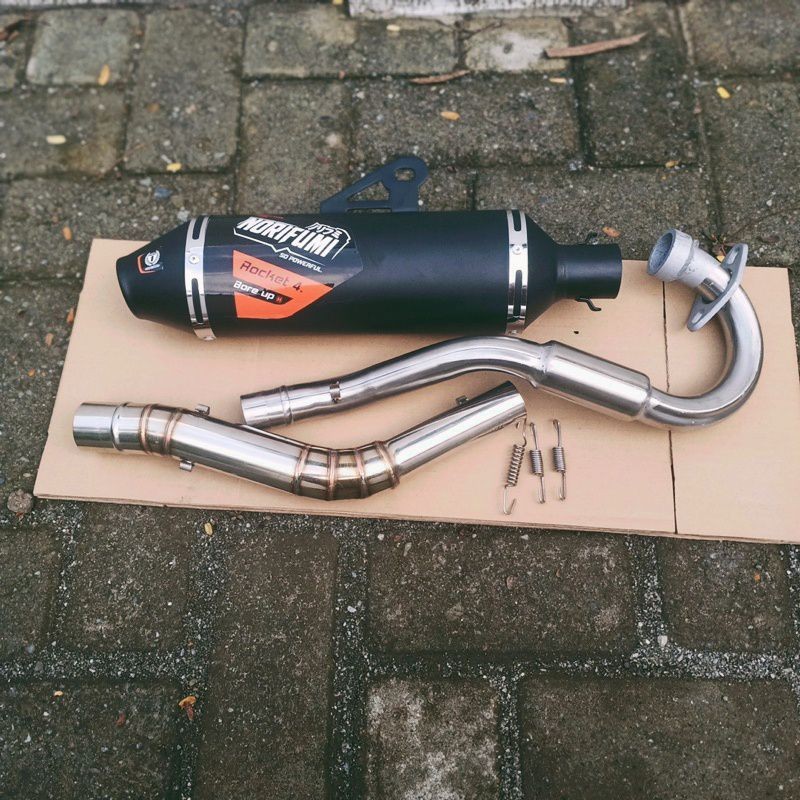 Jual Exhaust open pipe NORIFUMI ROCKET4 1SET ellbow pipe 38mm for Klx ...