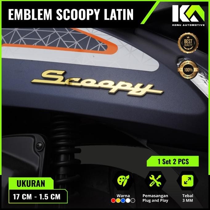 Jual LOGO SCOOPY LATIN 3D TIMBUL EMBLEM SCOOPY LATIN SCOOPY 3D PSM AUTO ...
